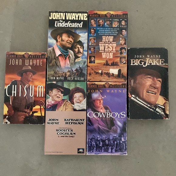 Media | Vintage John Wayne Vhs Tapes Bundle Of 6 | Poshmark